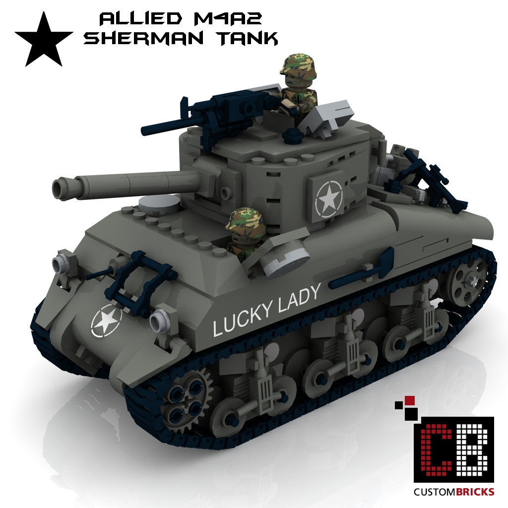 CUSTOMBRICKS.de - Custom-WW2-Allied-Tank-Set---T34-85--M40-GMC--M32B1 ...