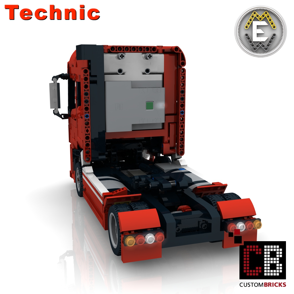 CUSTOMBRICKS.de - LEGO Technik Modell Custom RC 4x2 Truck - Red Panda ...