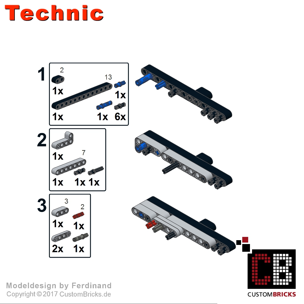 CUSTOMBRICKS.de - LEGO Technic model Custom RC low loader with ramps ...