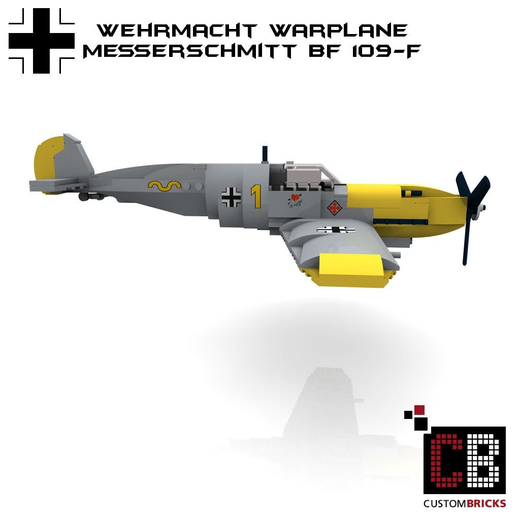 CUSTOMBRICKS.de - LEGO WW2 WWII Warplane Flugzeug Messerschmitt BF 109 ...