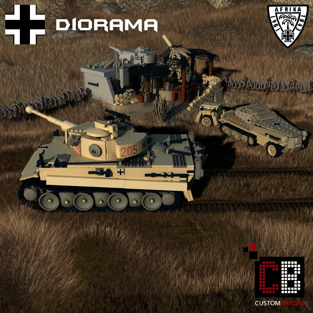 CUSTOMBRICKS.de - LEGO Bunker Afrika Afrikakorps Custom WW2 Deutsche ...