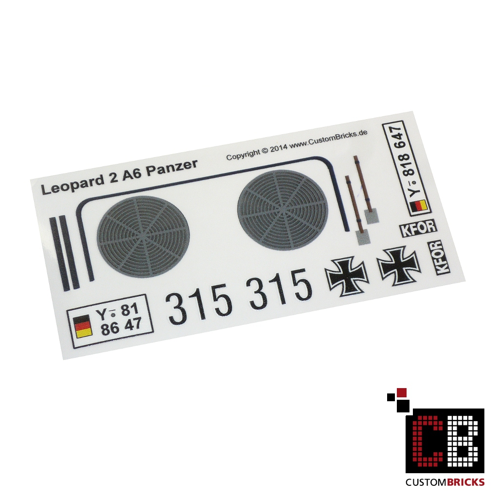 CUSTOMBRICKS.de - Custom Sticker Decals Panzer Tank Fahrzeuge Vehicle ...