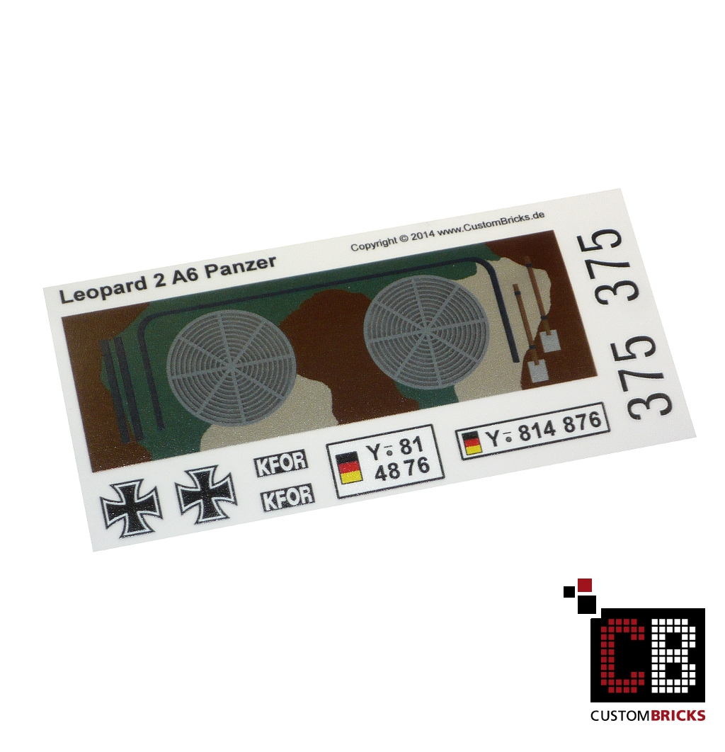 CUSTOMBRICKS.de - Custom Sticker Decals Panzer Tank Fahrzeuge Vehicle ...