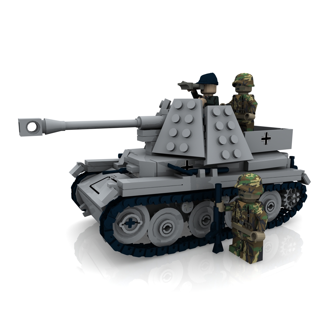 CUSTOMBRICKS.de - Custom-WW2-Tank-SdKfz-138-Marder-3-Tank-WWII