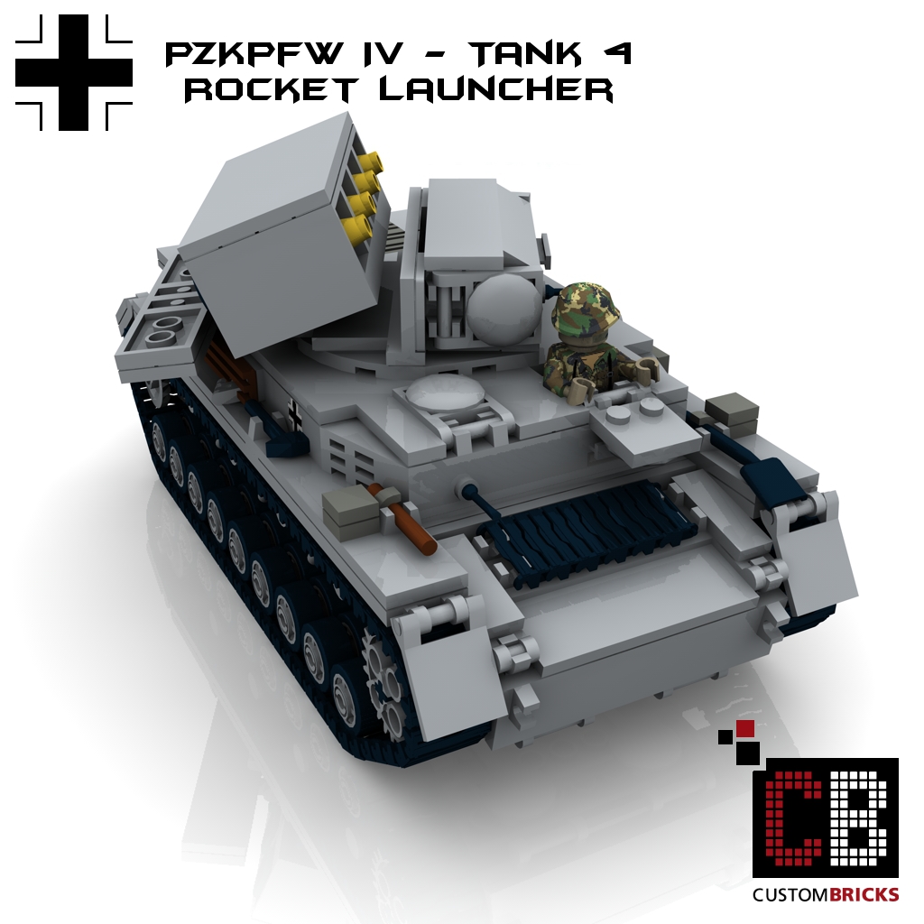 CUSTOMBRICKS.de - Custom-WW2-WWII-Panzer-PzKpfw-IV-Raketen-Raketenpanzer