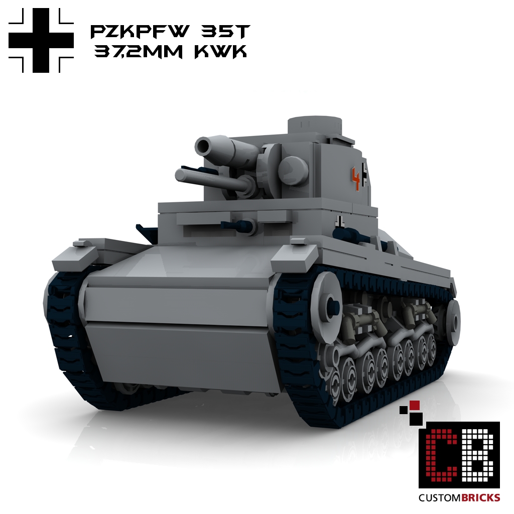 CUSTOMBRICKS.de - Custom-WW2-PzKpfw-Panzerkampfwagen-35T-Panzer-WWII