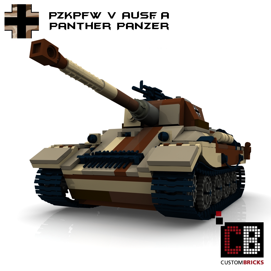 CUSTOMBRICKS.de - LEGO-Custom-WW2-Panzer-CAMO-PzKpfw-V-Panther