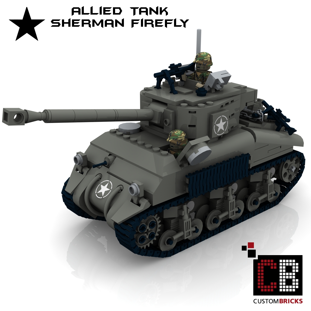 CUSTOMBRICKS.de - Custom WW2 WWII Sherman Firefly Panzer
