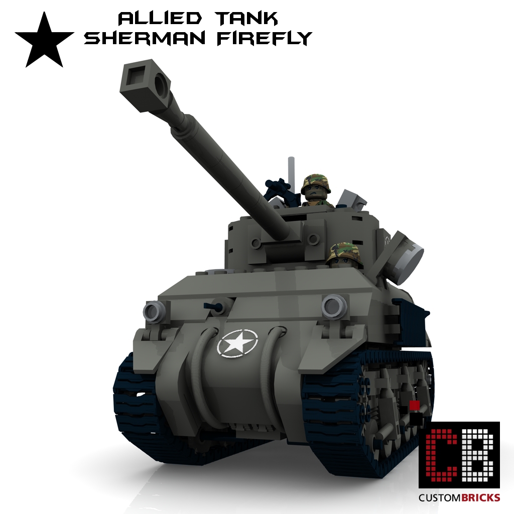 CUSTOMBRICKS.de - Custom WW2 WWII Sherman Firefly Panzer