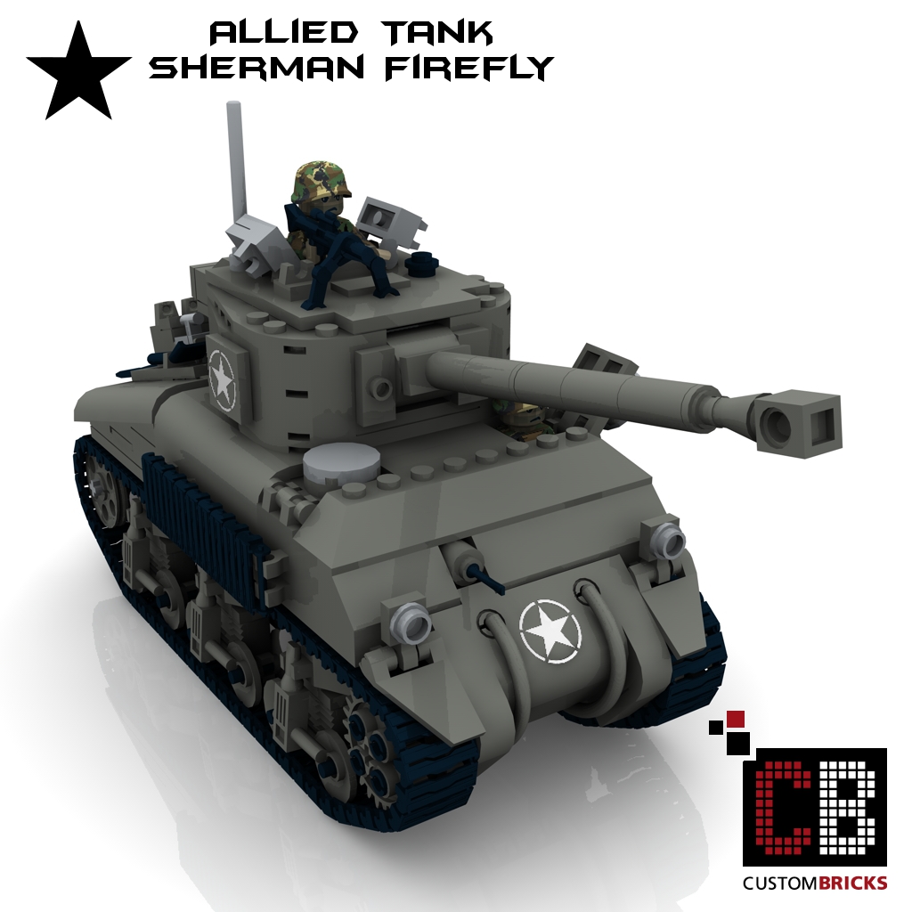CUSTOMBRICKS.de - Custom WW2 WWII Sherman Firefly Panzer