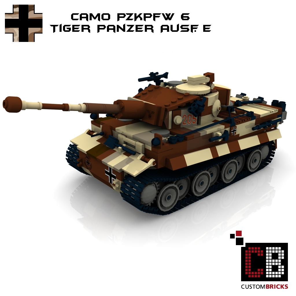CUSTOMBRICKS.de - LEGO-Custom-WW2-Panzer-CAMO-PzKpfw-VI-Ausf-E-Tiger