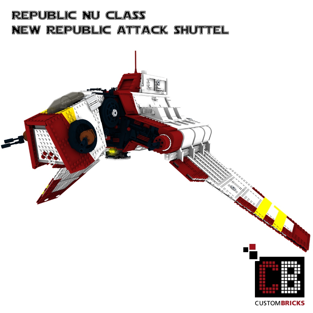 CUSTOMBRICKS.de - LEGO-Custom-Star-Wars-NRAS-Nu-Republic-Attack-Shuttel